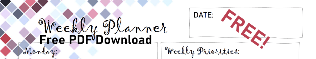 Free Printable Weekly Planner – Julia Barnard MBA